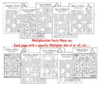MULTIPLICATION & DIVISION MATH FACTS PRACTICE MAZES WORKSHEETS | Made ...