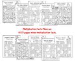 MULTIPLICATION & DIVISION MATH FACTS PRACTICE MAZES WORKSHEETS | Made ...