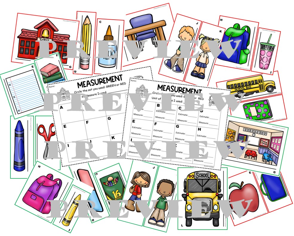 BACK TO SCHOOL MEASURING LENGTH - NONSTANDARD & STANDARD MEASUREMENT ...