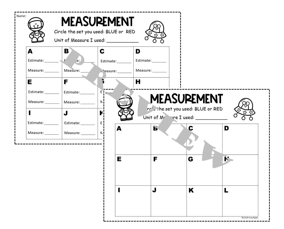 Nonstandard Measurement Length Space Theme - Made By Teachers