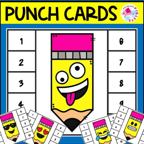 Behavior Reward Punch Cards Pencil Emojis | Made By Teachers