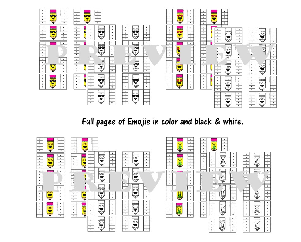 Behavior Reward Punch Cards Pencil Emojis | Made By Teachers