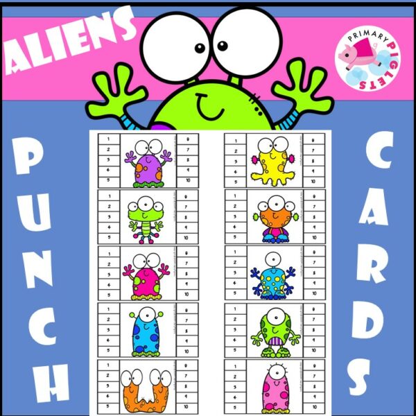 Behavior Rewards Punch Cards Space Alien Theme | Made By Teachers