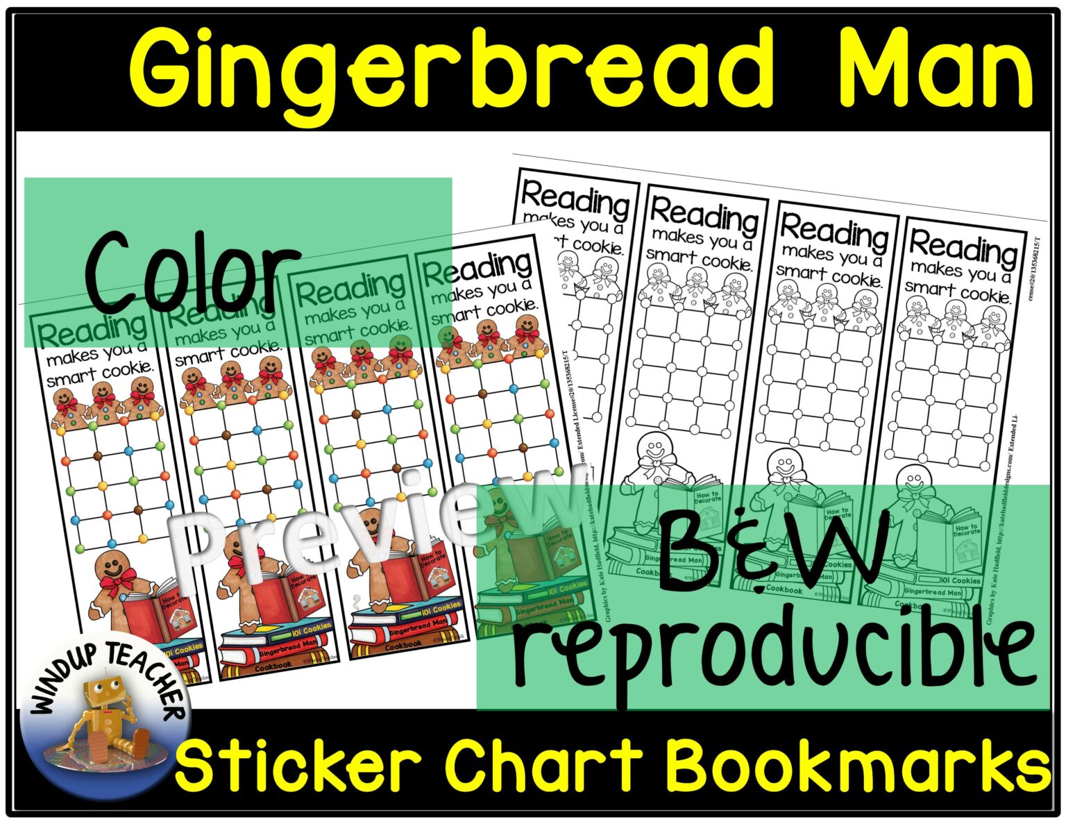 Gingerbread Man Bookmark BUNDLE - Made By Teachers