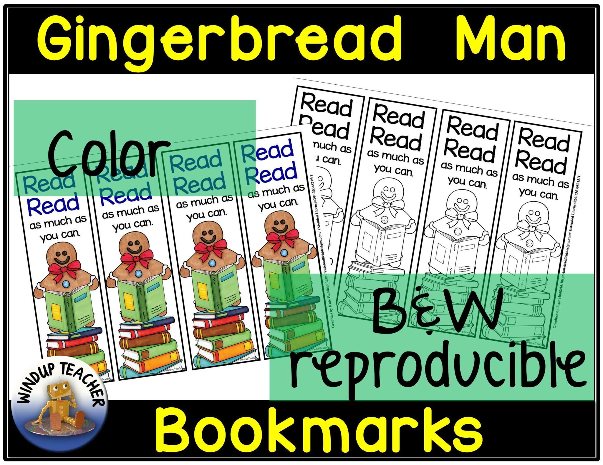 Gingerbread Man Bookmark BUNDLE - Made By Teachers