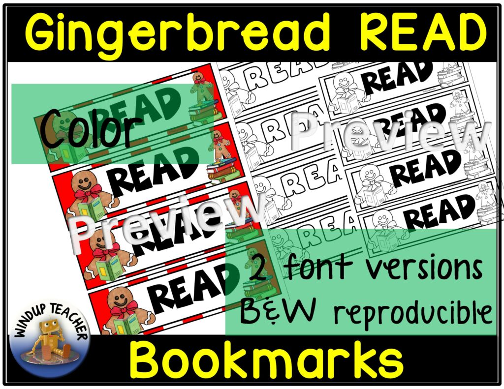 Gingerbread Man Bookmark BUNDLE - Made By Teachers