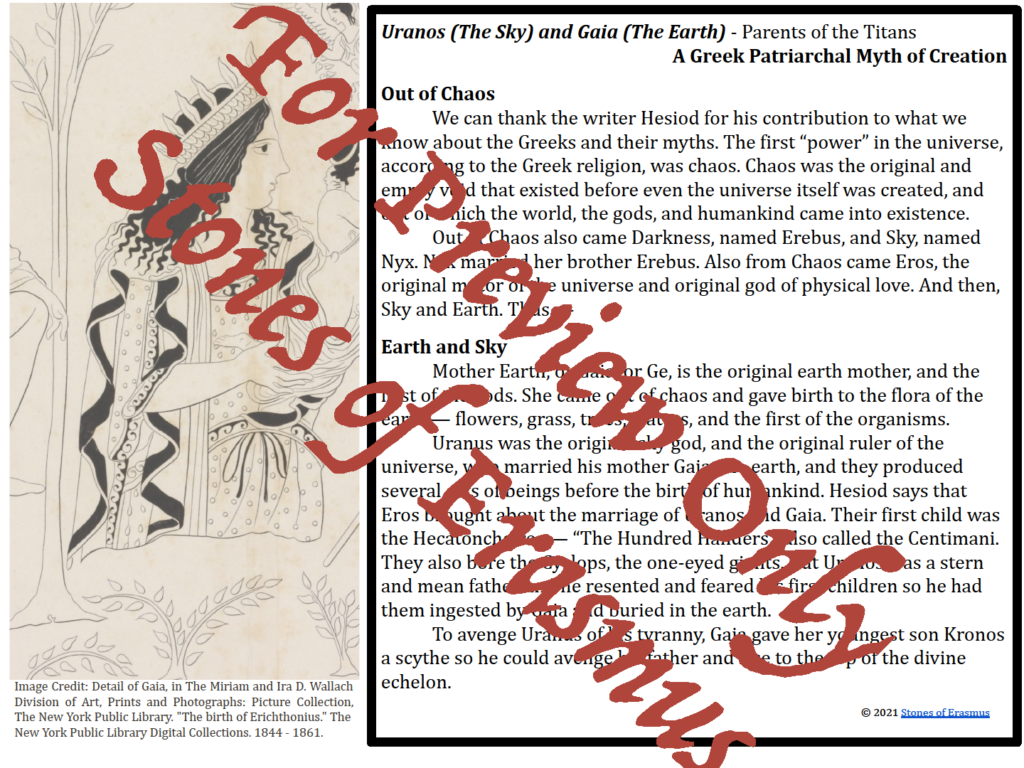 Olympian Creation Myth & More Greek Mythology Series for Grades 8-10 ...