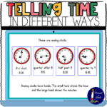 Telling Time in Different Ways BOOM Cards | Made By Teachers