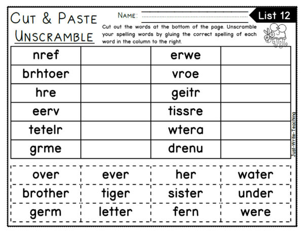 Back to School - First Grade Spelling Curriculum - Made By Teachers