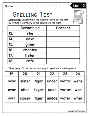 Back to School - First Grade Spelling Curriculum - Made By Teachers