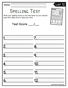 Back to School - First Grade Spelling Curriculum - Made By Teachers