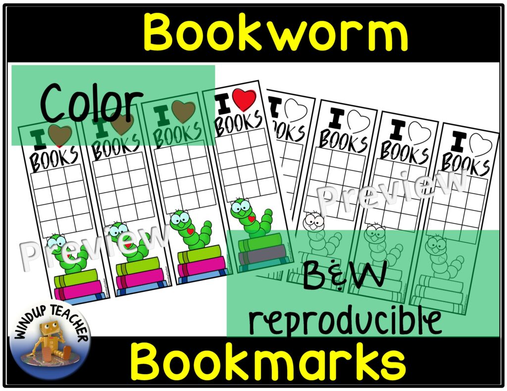 Bookworm Reading Bookmarks - Made By Teachers