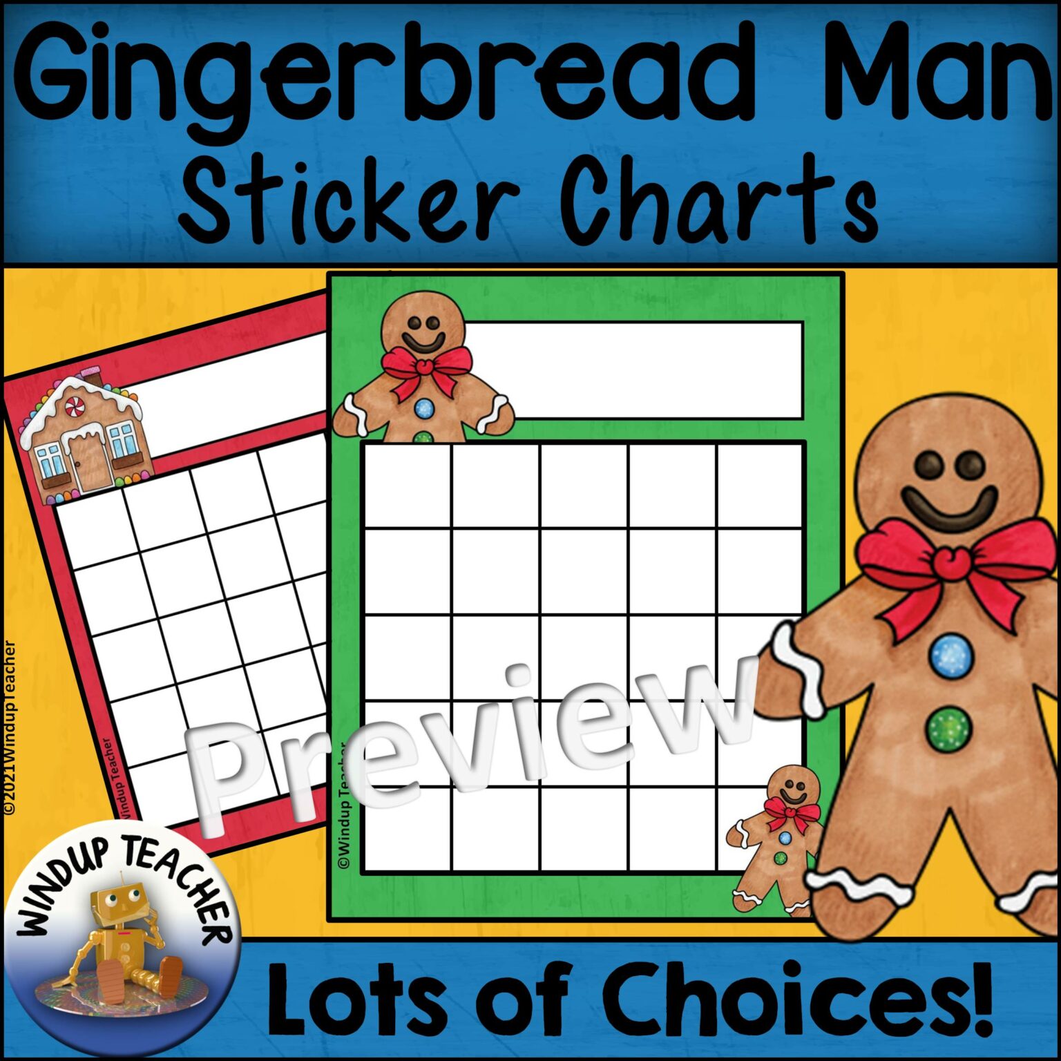 Gingerbread Man Sticker Charts | Made By Teachers