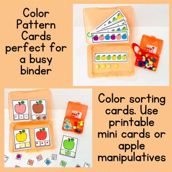 Morning Work Apple Themed Task Boxes Preschool - Made By Teachers