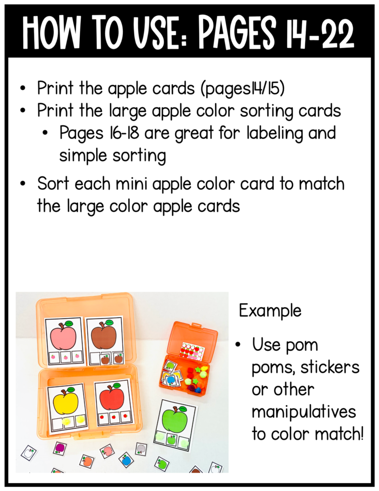 Morning Work Apple Themed Task Boxes Preschool - Made By Teachers