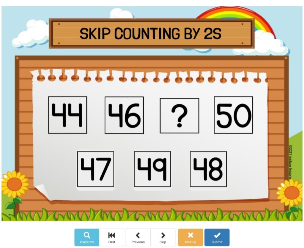Skip Counting Numbers by 2s to 50 - Made By Teachers