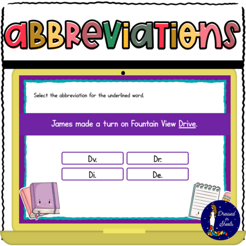 Abbreviations Posters and BOOM Cards - Made By Teachers