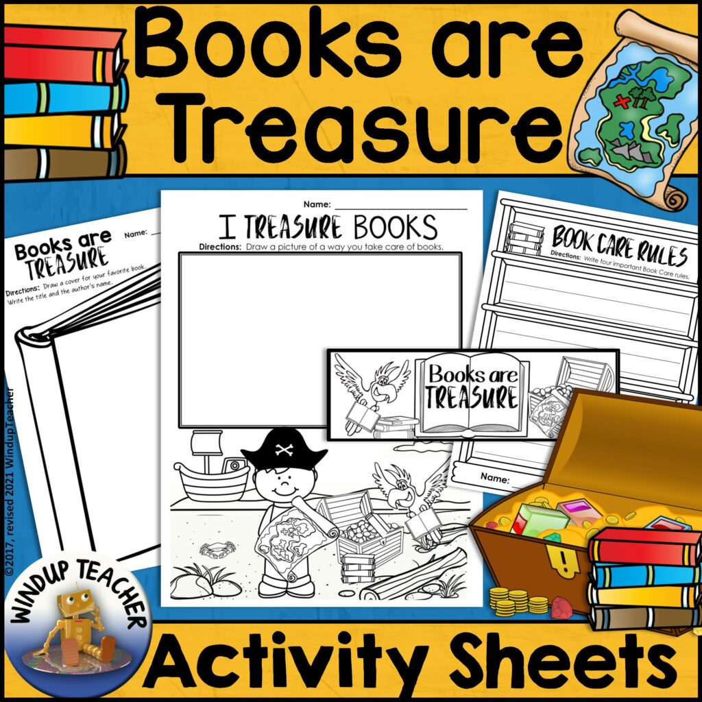 Books are Treasure Activity Sheet Book Care Activities | Made By Teachers