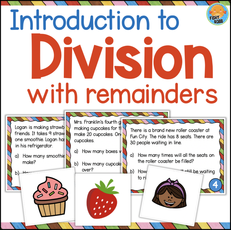 Intro to Division With Remainders Task Cards | Made By Teachers