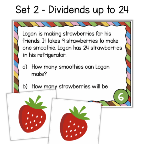 Intro to Division With Remainders Task Cards | Made By Teachers