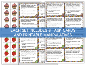 Intro to Division With Remainders Task Cards - Made By Teachers