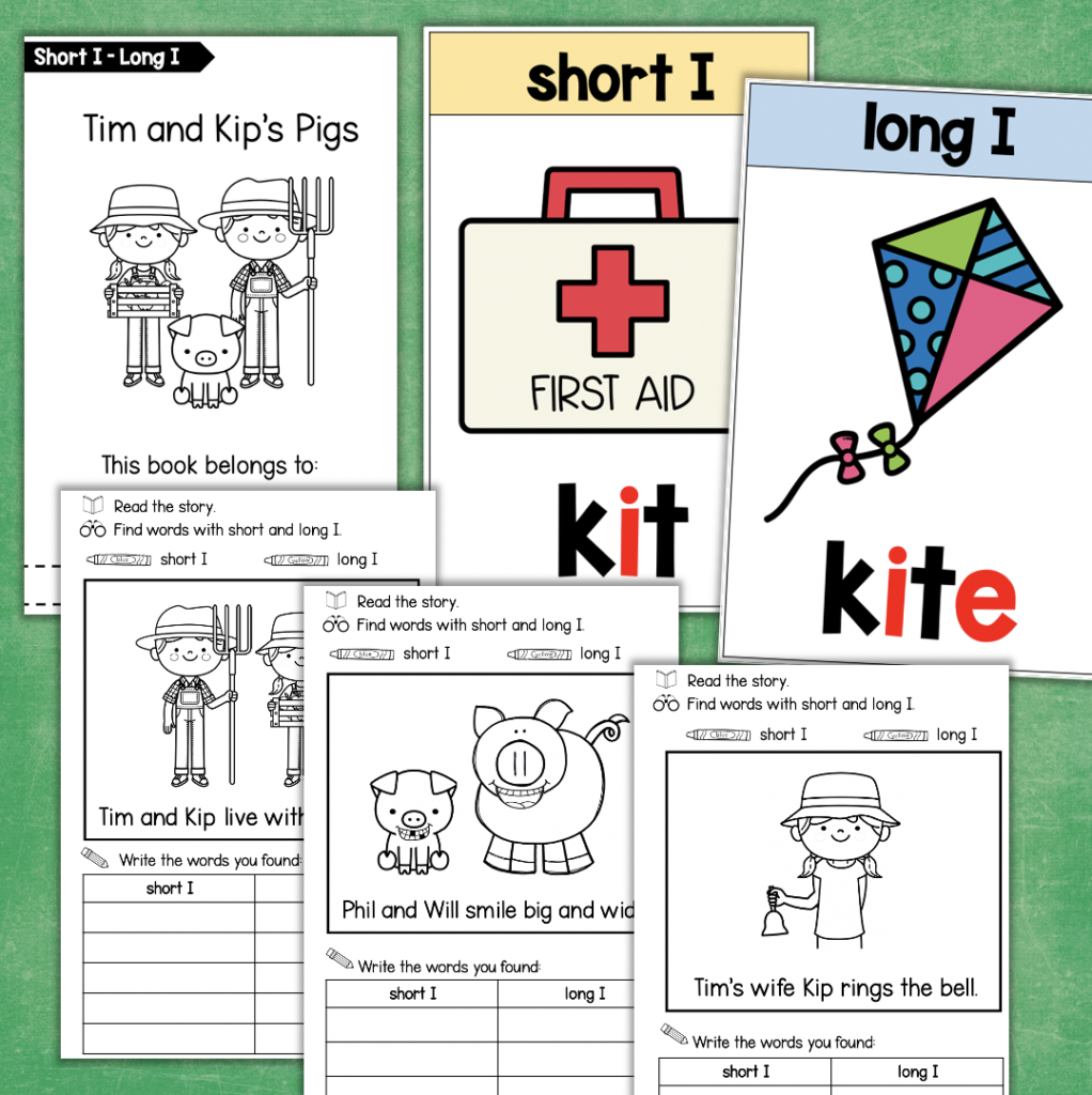 Short I Long I Vowels Phonics Worksheets Intervent | Made By Teachers