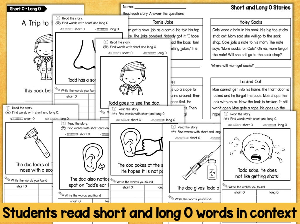 Short O Long O Vowels Phonics Worksheets | Made By Teachers