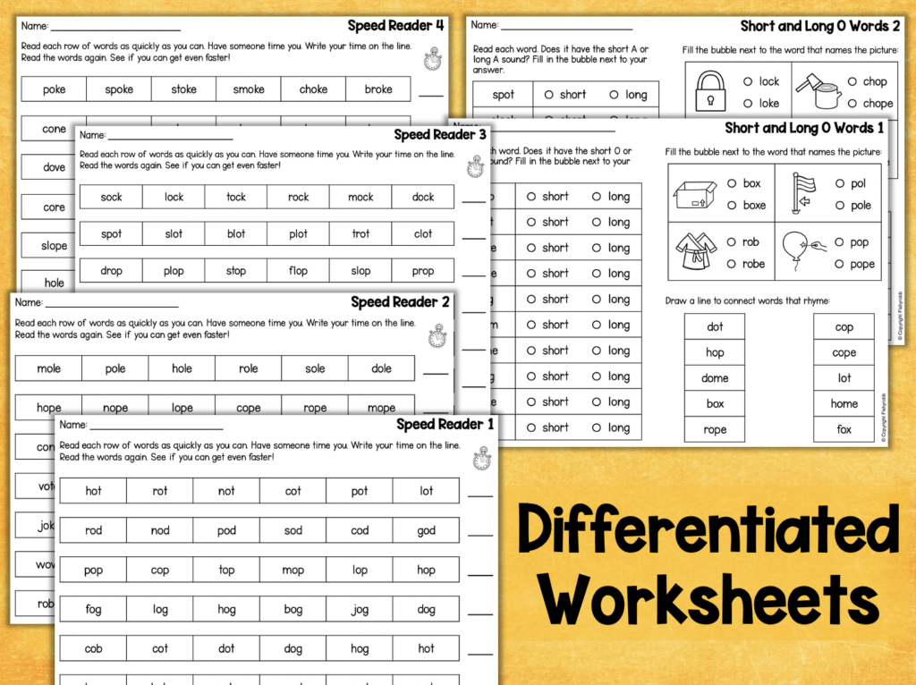 Short O Long O Vowels Phonics Worksheets | Made By Teachers