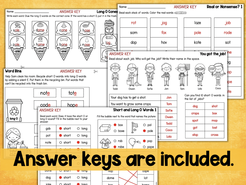 Short O Long O Vowels Phonics Worksheets | Made By Teachers