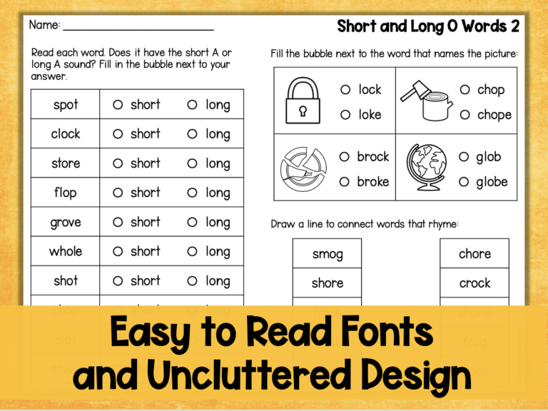 Short O Long O Vowels Phonics Worksheets | Made By Teachers