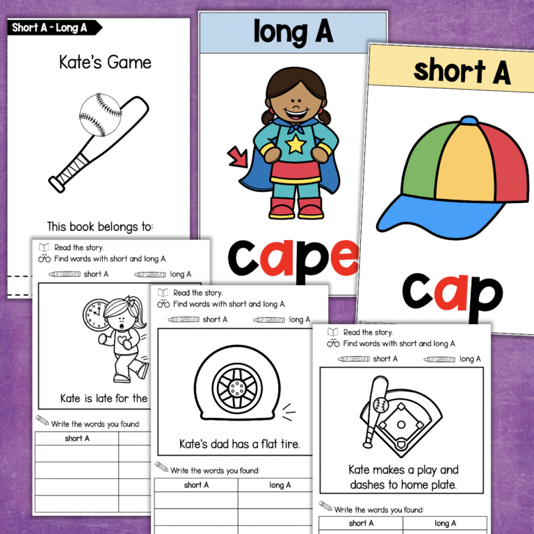 Short A Long A Words Phonics Worksheets | Made By Teachers