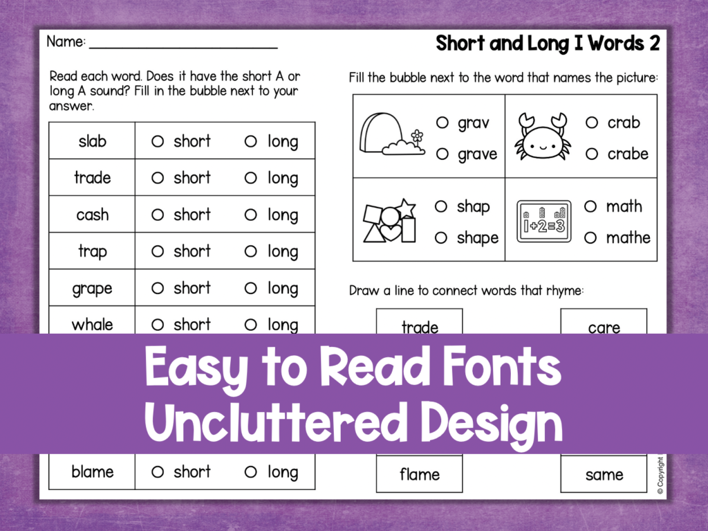Short A Long A Words Phonics Worksheets | Made By Teachers