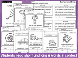 Short A Long A Words Phonics Worksheets | Made By Teachers