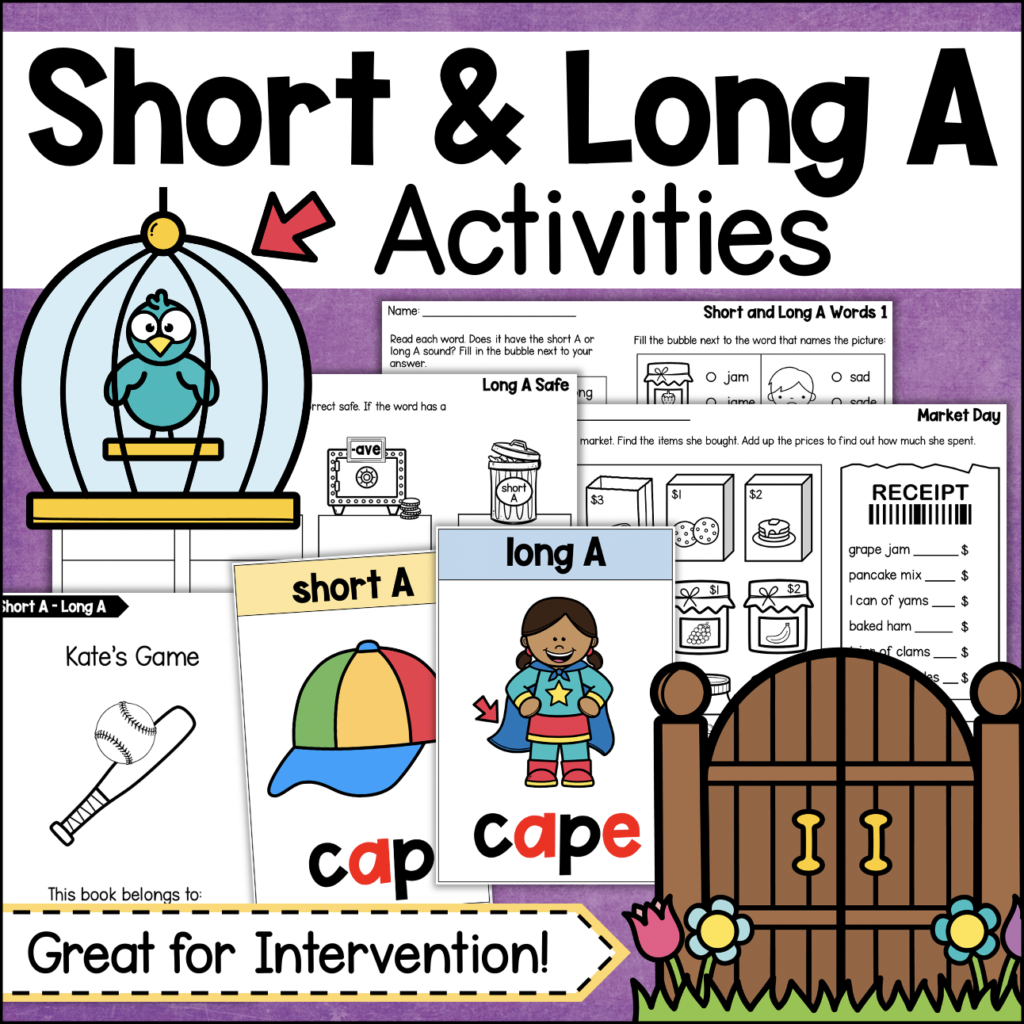 Short A Long A Words Phonics Worksheets | Made By Teachers