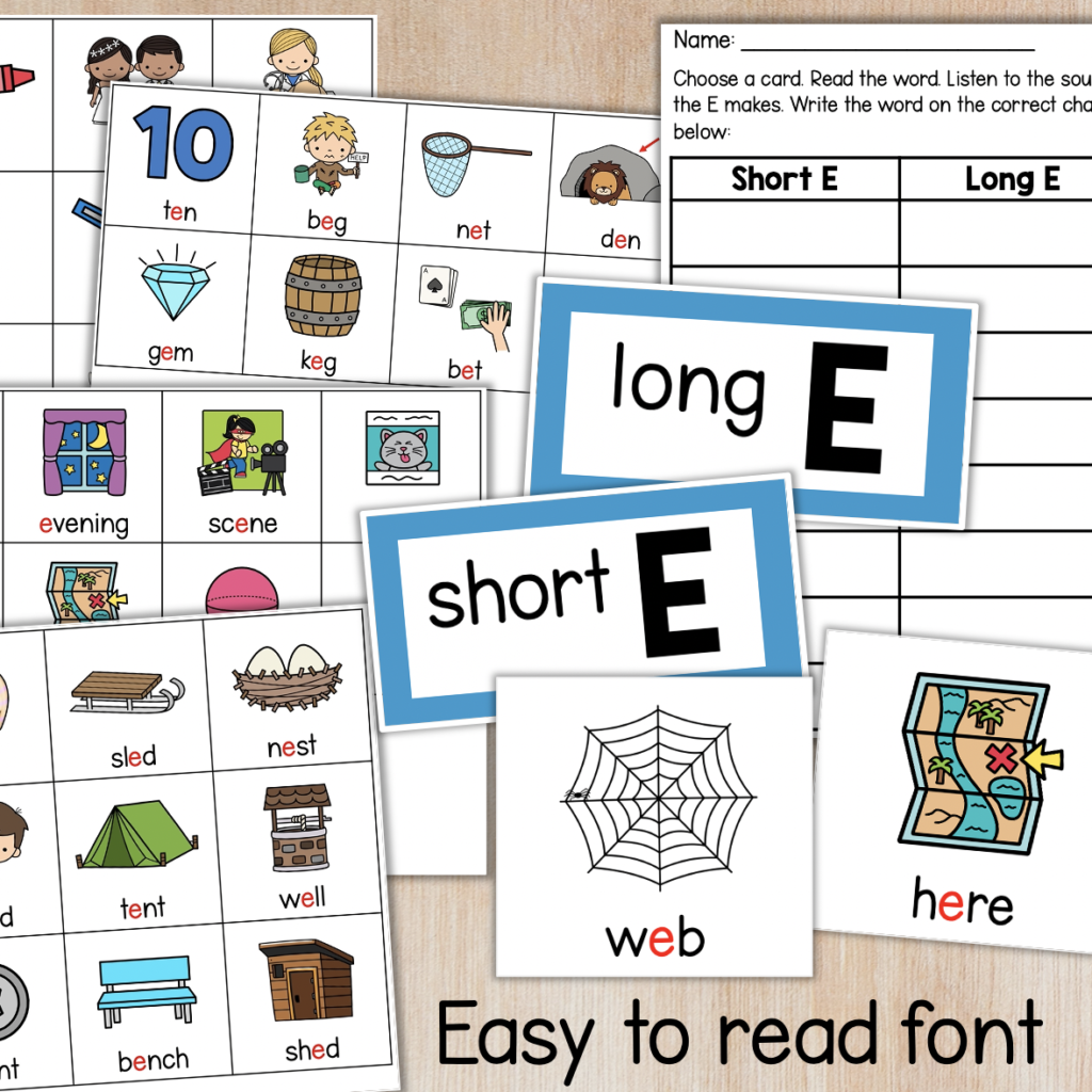 Word Sorts LONG & SHORT VOWELS Word Cards CVC CVCe | Made By Teachers