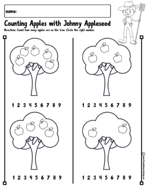 Johnny Appleseed Counting Apples - Made By Teachers