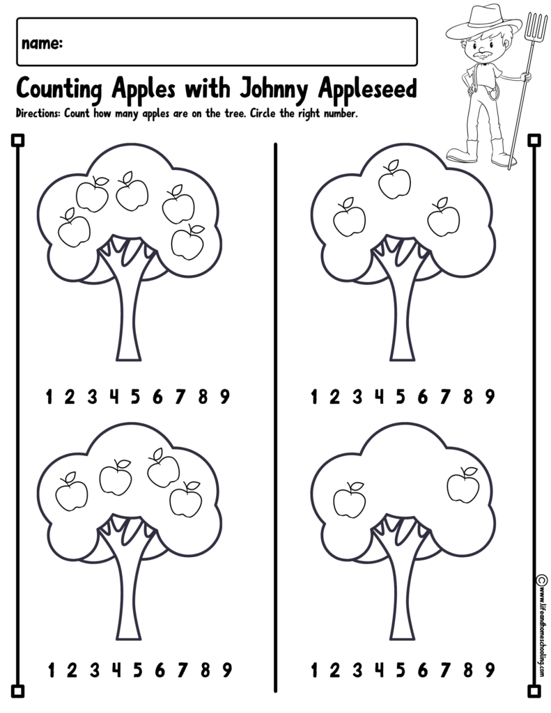 Johnny Appleseed Counting Apples - Made By Teachers
