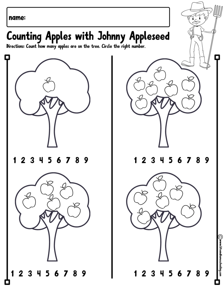 Johnny Appleseed Counting Apples - Made By Teachers