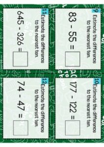 Estimating Sums and Differences Task Cards - Made By Teachers