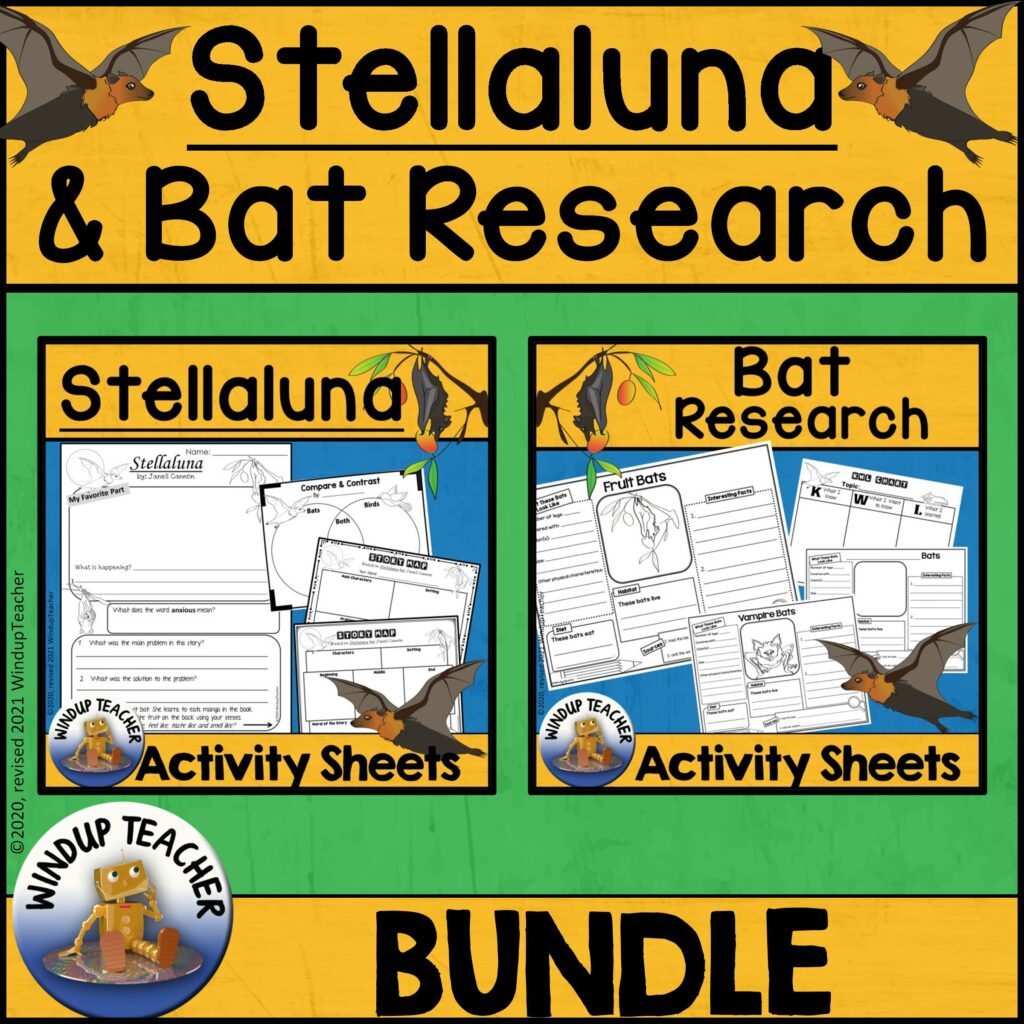 Stellaluna and Bat Research Activity Sheets BUNDLE - Made By Teachers