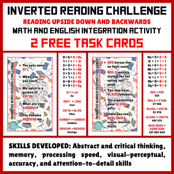 FREE Inverted Reading Challenge Task Cards | Made By Teachers