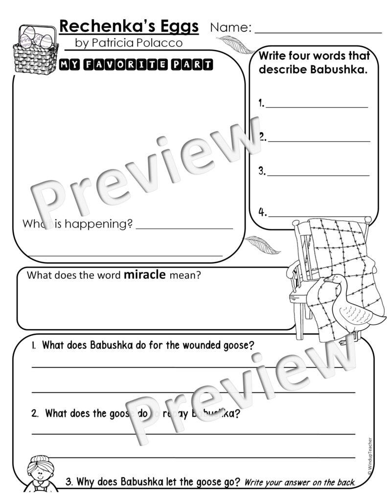 Rechenka's Eggs Activity Sheets | Print and Go! | Made By Teachers