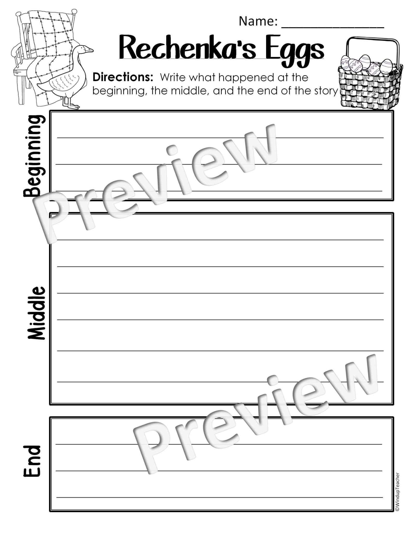 Rechenka's Eggs Activity Sheets | Print and Go! | Made By Teachers