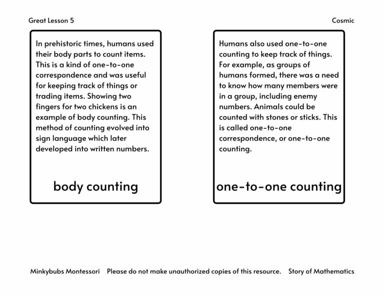 Montessori Story of Mathematics Fifth Great Lesson - Made By Teachers