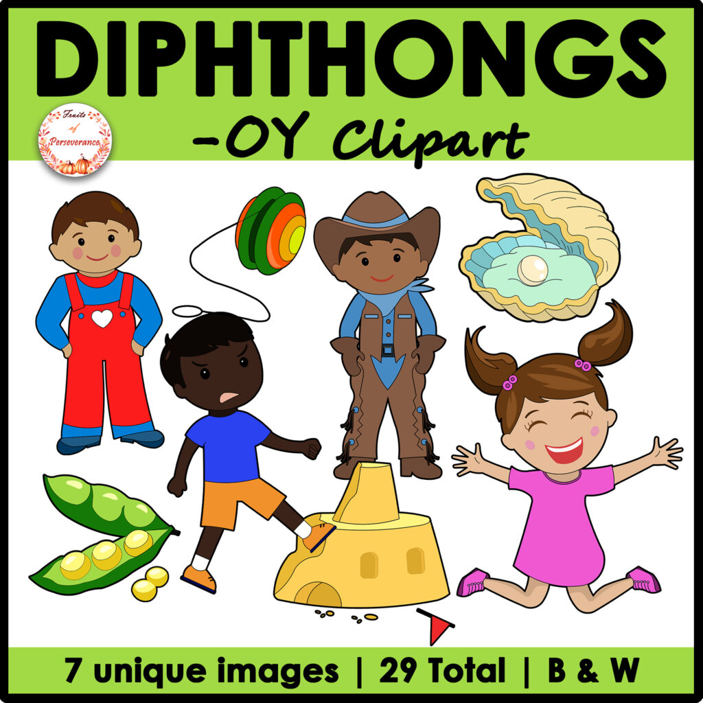 Diphthongs OI and OY Clipart Bundle | Made By Teachers