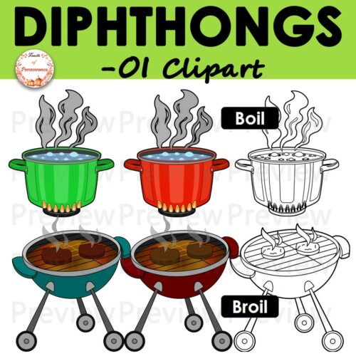 Diphthongs OI and OY Clipart Bundle - Made By Teachers
