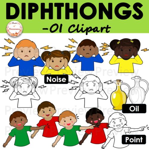 Diphthongs OI and OY Clipart Bundle - Made By Teachers