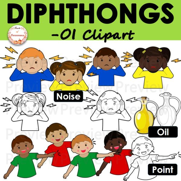 Diphthongs OI and OY Clipart Bundle | Made By Teachers