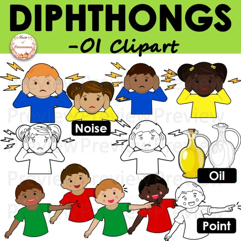 Diphthongs OI and OY Clipart Bundle | Made By Teachers