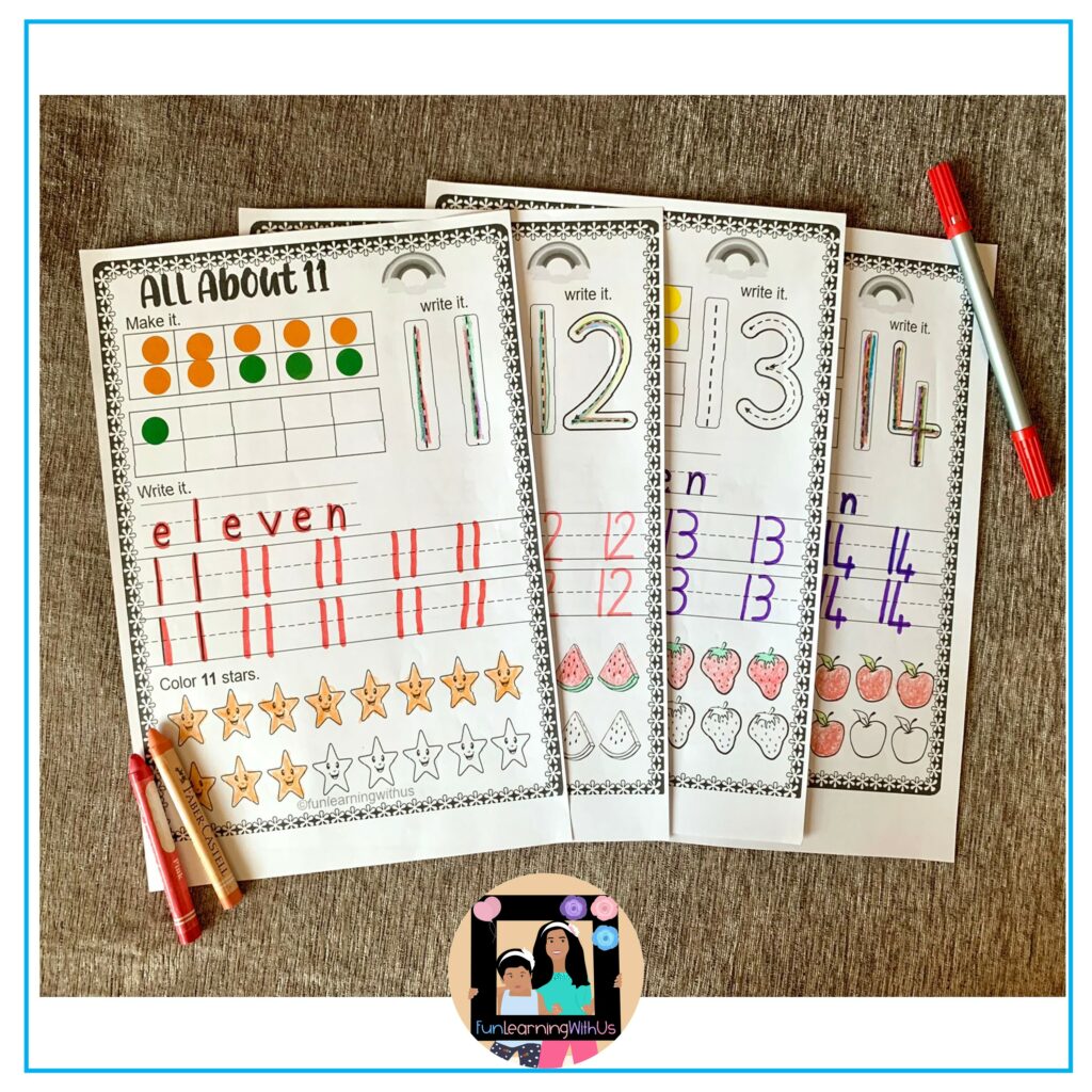 NO PREP Number Practice Book (1-20) - Made By Teachers